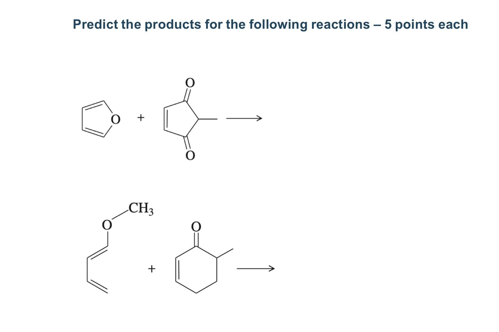 Solved Predict the products for the following reactions | Chegg.com