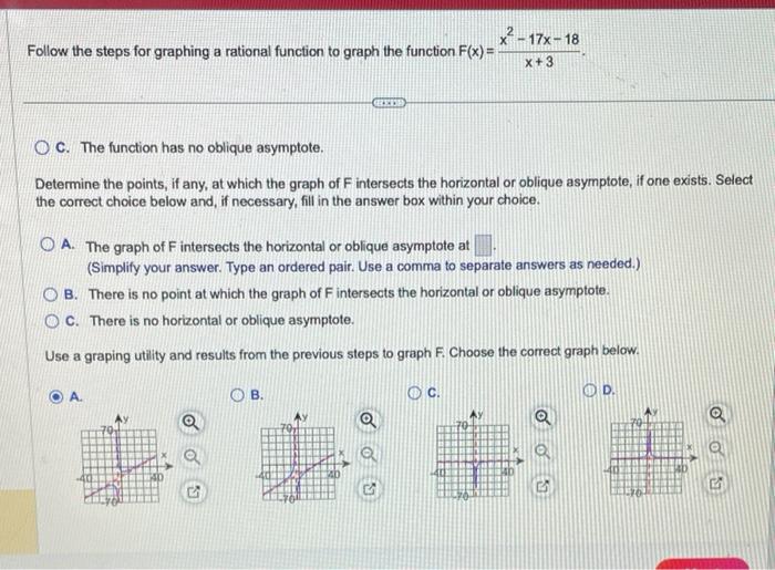 Solved Follow the steps for graphing a rational function to | Chegg.com