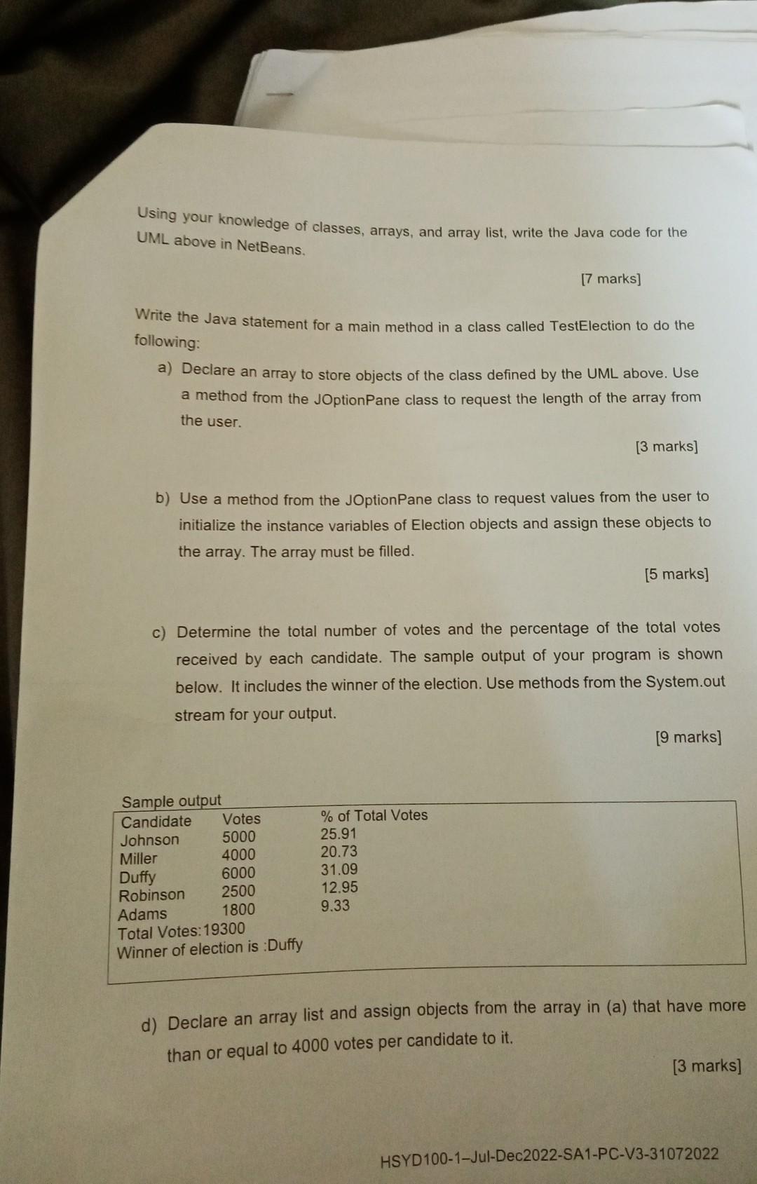 Solved Question 2 Below is a Unified Modelling Language | Chegg.com