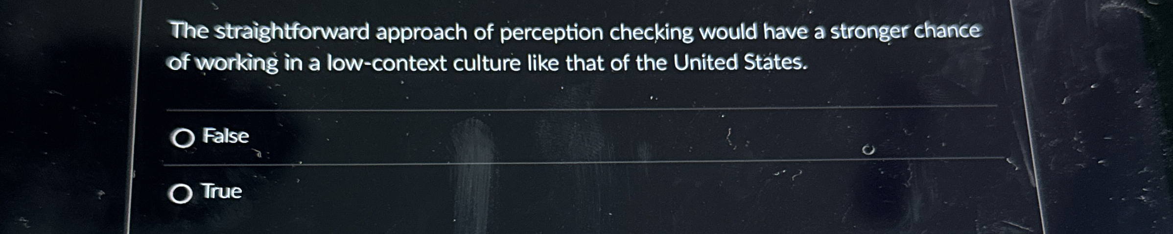 Solved The straightforward approach of perception checking | Chegg.com