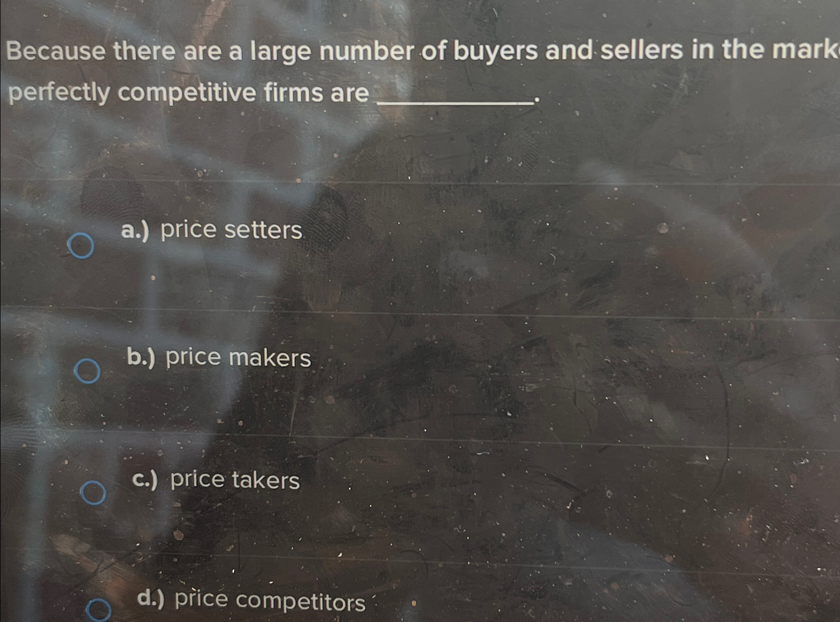 Solved Because there are a large number of buyers and | Chegg.com