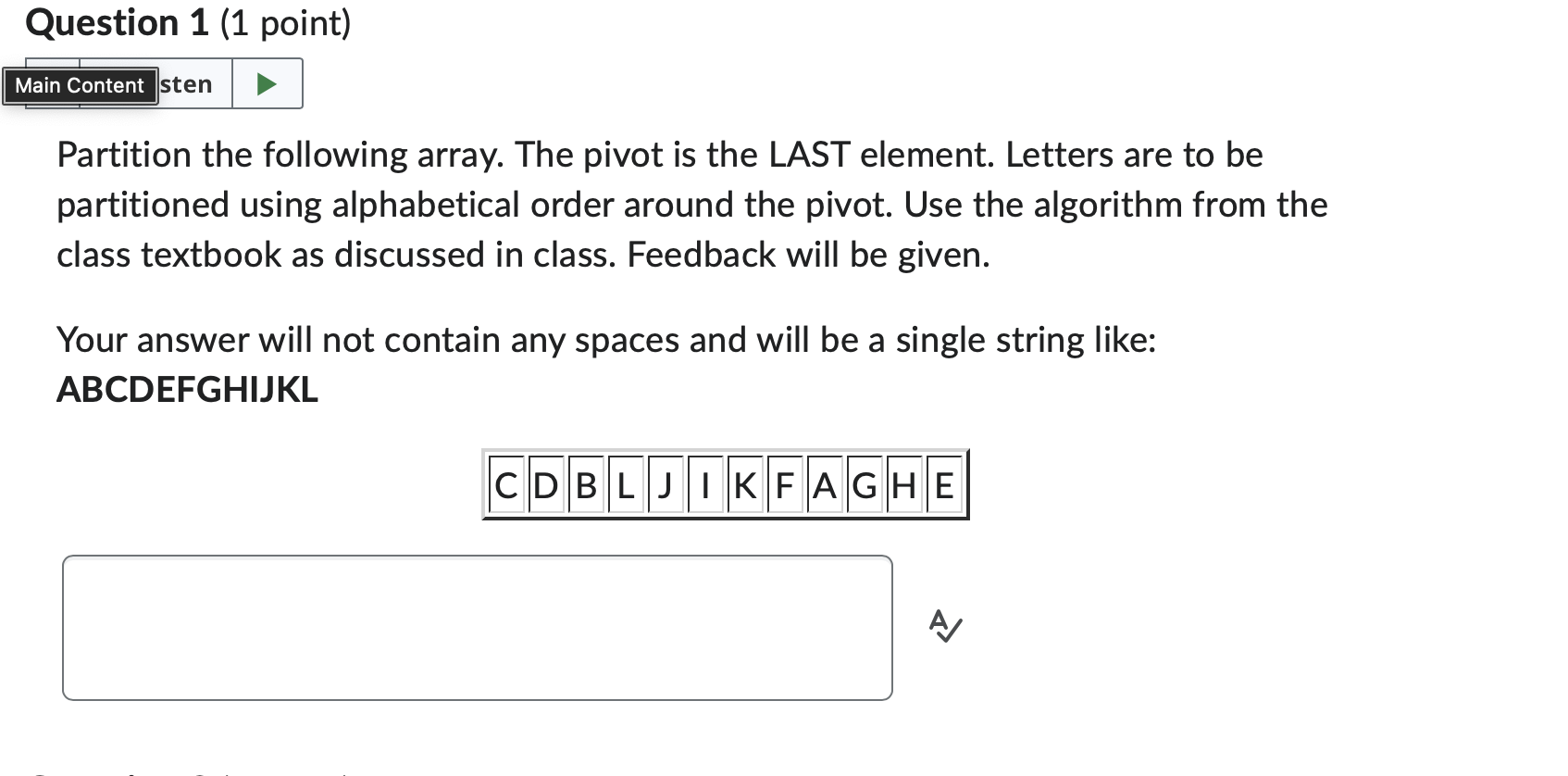 Solved Question 1 (1 ﻿point)\table[[Main Content | Chegg.com