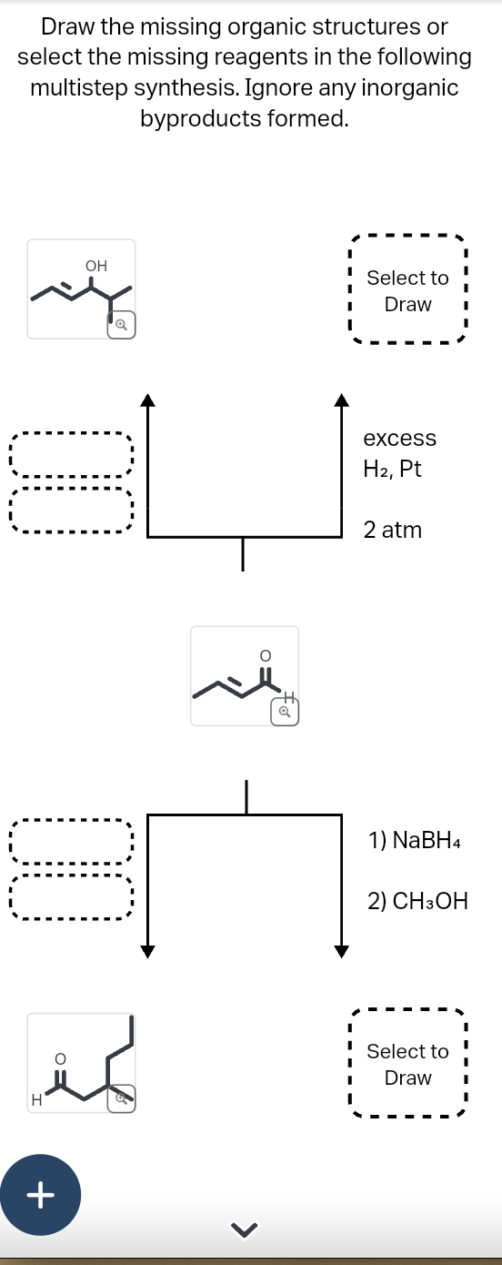 Solved Draw the missing organic structures orselect the | Chegg.com
