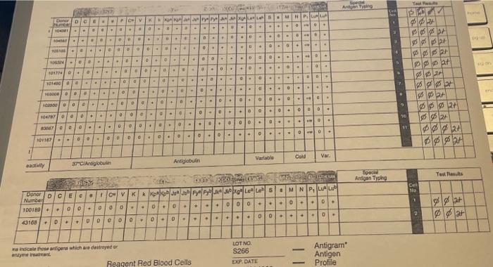 Solved PANEL #2: anti-A = negative anti-B = negative anti-AB | Chegg.com
