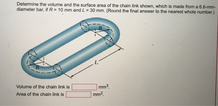 Solved Determine the volume and the surface area of the | Chegg.com