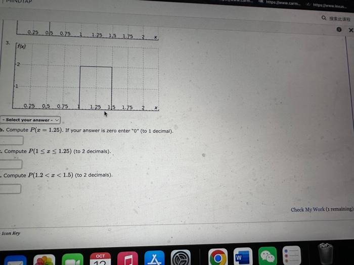 Solved Check My Work ( 1 remaining) The random variable x is | Chegg.com