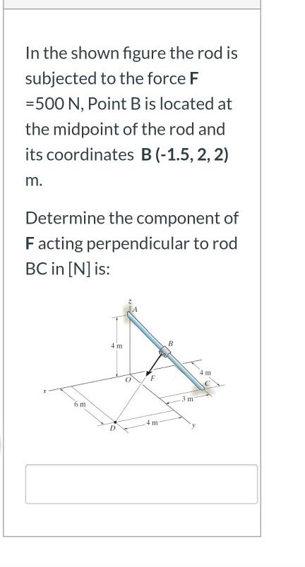 Solved In the shown figure the rod is subjected to the force | Chegg.com