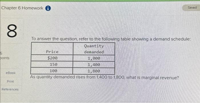 To answer the question, refer to the following table | Chegg.com