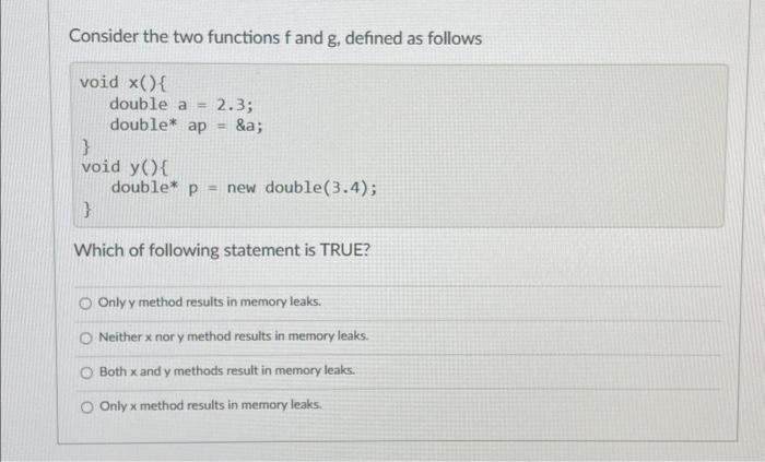 Solved Consider the two functions f and g, defined as | Chegg.com