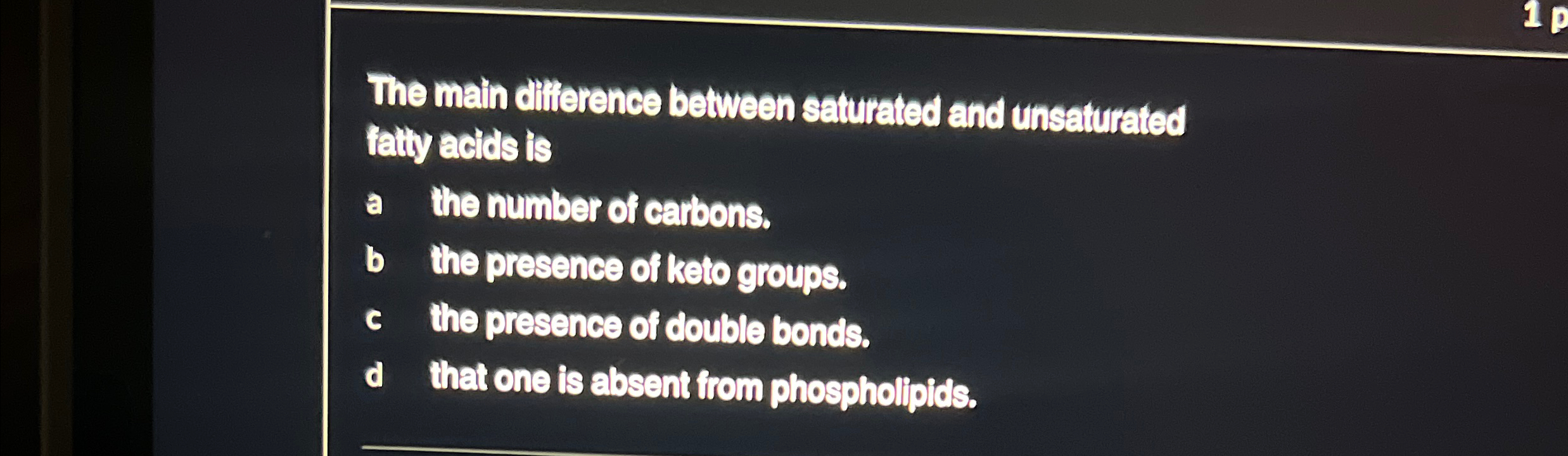 Solved The main dilterence between saturated and unsaturated | Chegg.com
