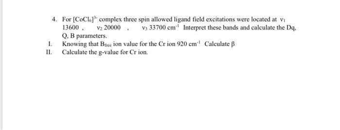 Solved inorganic chemistry , please solve with use | Chegg.com