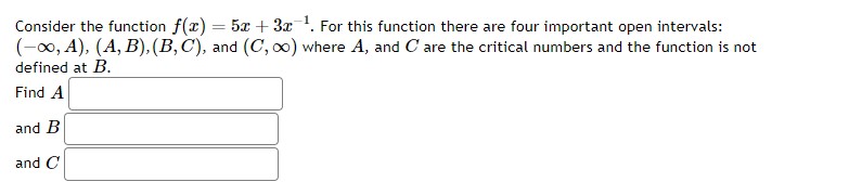 Solved Consider the function f(x)=5x+3x-1. ﻿For this | Chegg.com