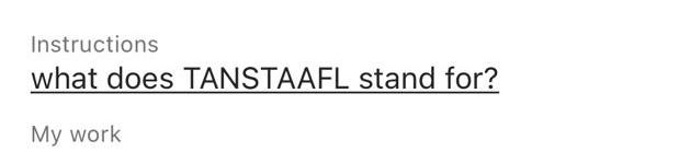 Solved Instructions what does TANSTAAFL stand for? My work | Chegg.com