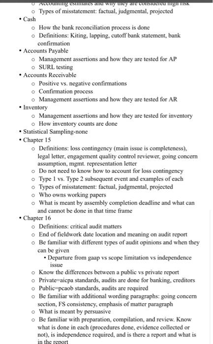 Solved - Chapter I Definitions: FS audit, IC audit, | Chegg.com