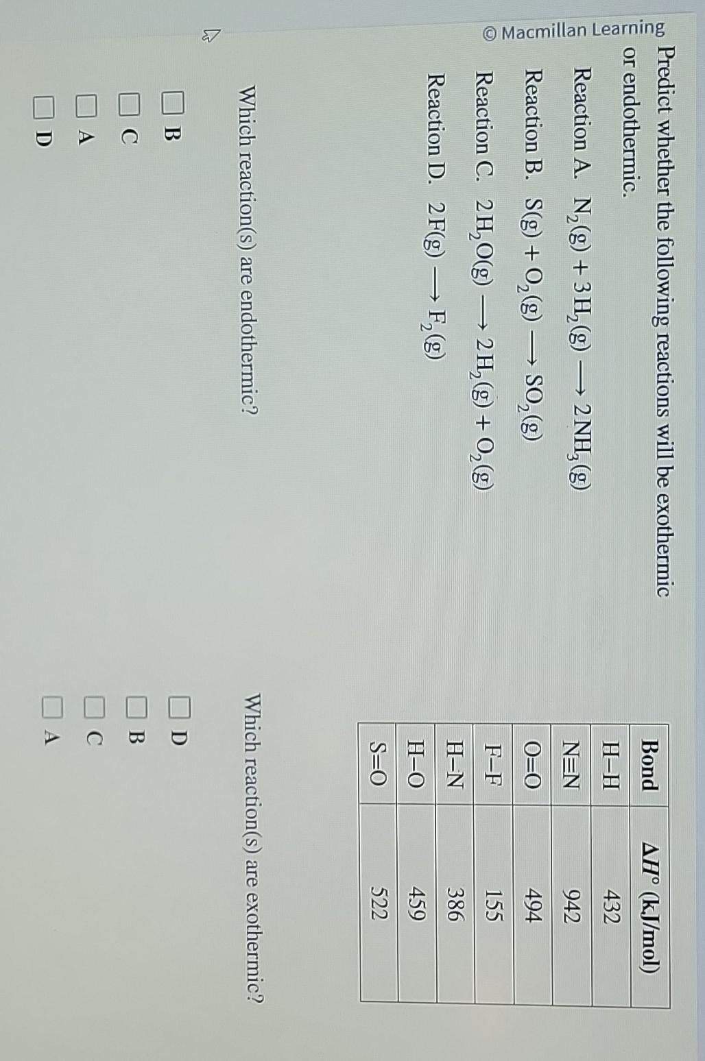 Solved Predict whether the following reactions will be | Chegg.com