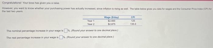 Solved Congratulations! Your boss has given you a raise. | Chegg.com