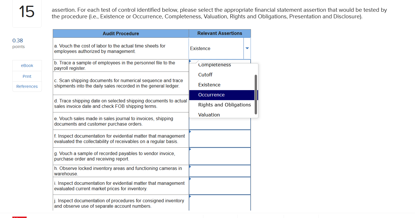 Solved RequiredWhen evaluating internal control operating | Chegg.com