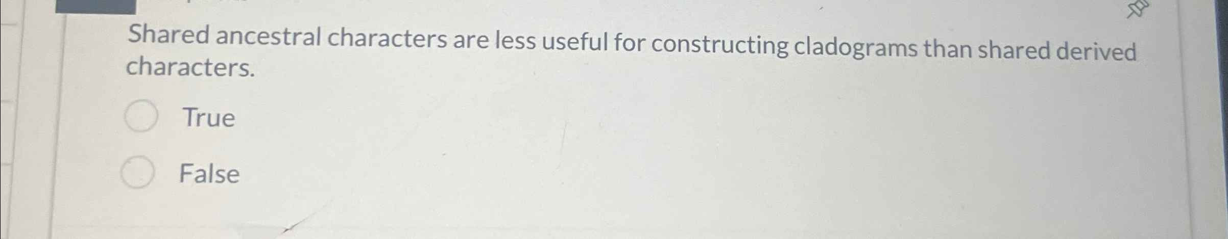 Solved Shared ancestral characters are less useful for | Chegg.com