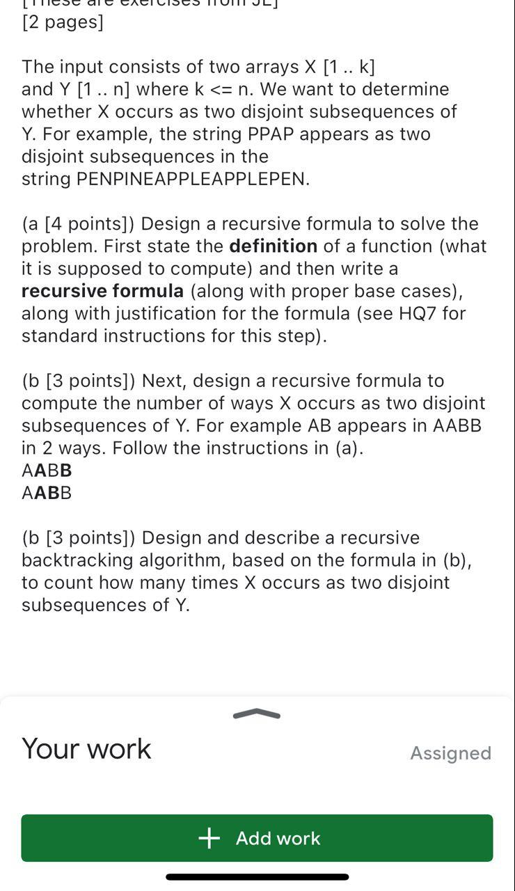 Solved The Input Consists Of Two Arrays X 1 K And Y 