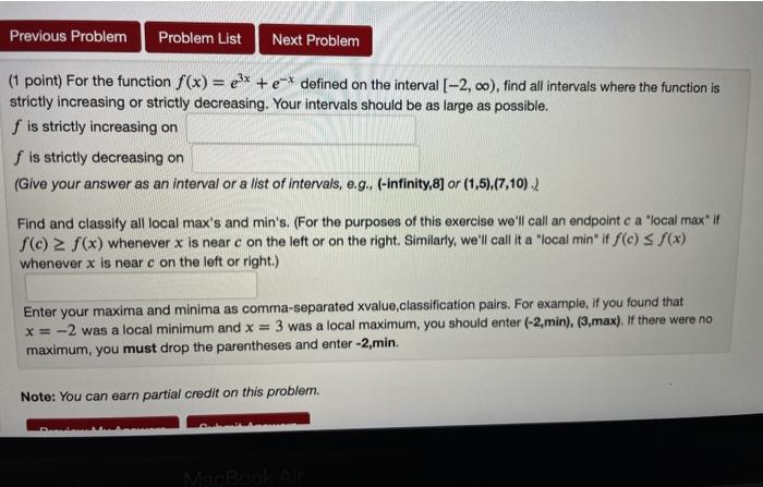 Solved Previous Problem Problem List Next Problem (1 point) | Chegg.com