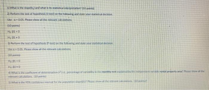 Solved Consider the partially completed Excel regression | Chegg.com