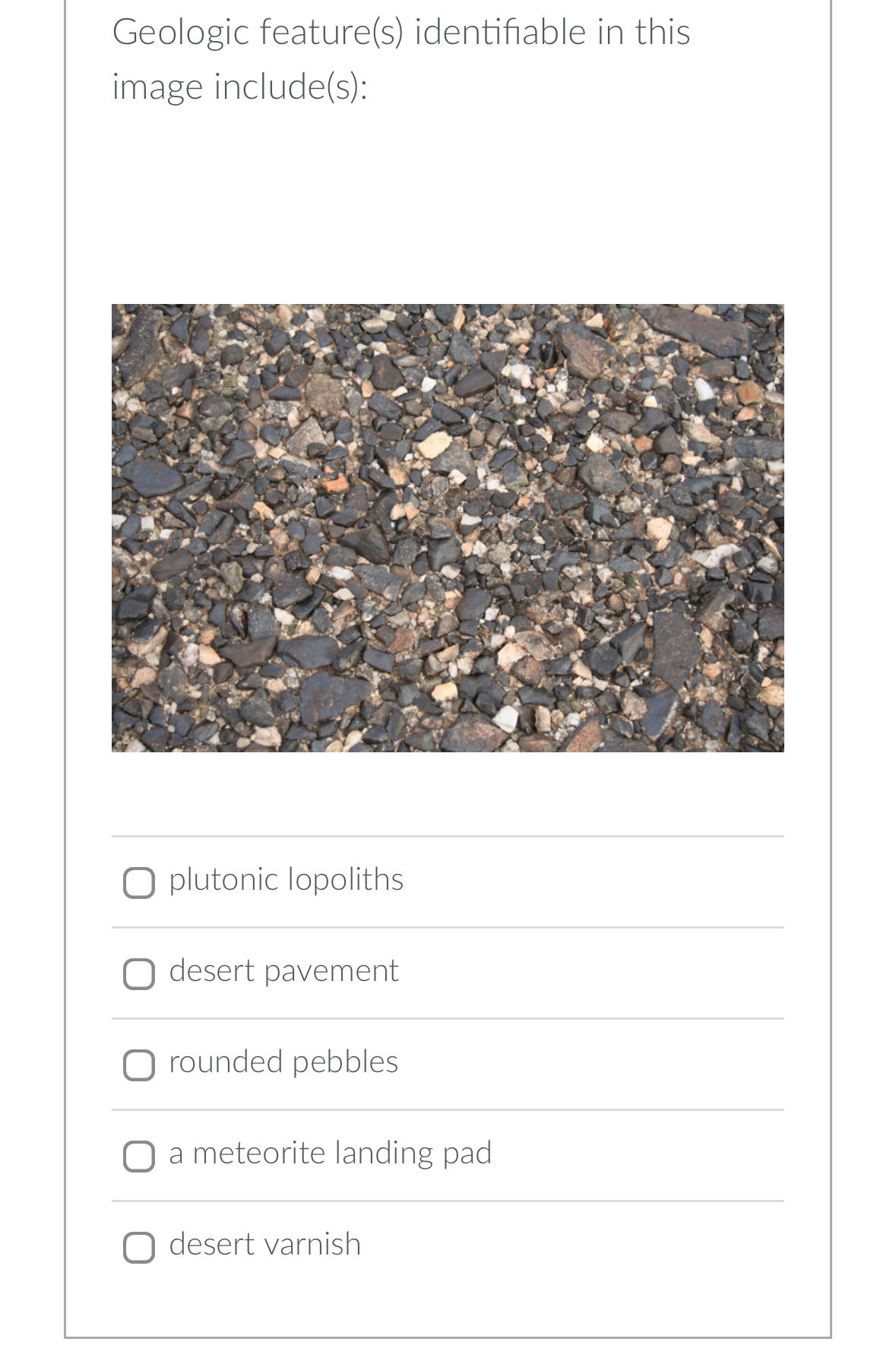 Geologic feature(s) ﻿identifiable in this image | Chegg.com