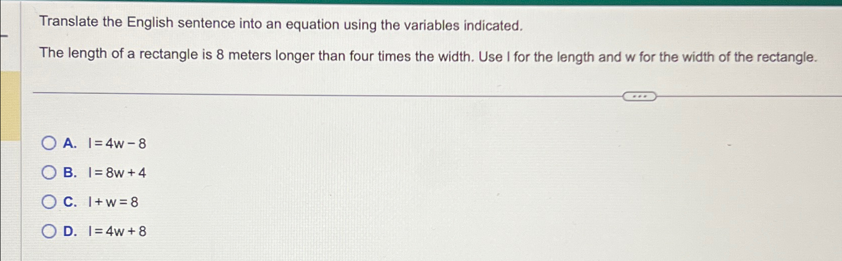 Solved Translate the English sentence into an equation using | Chegg.com