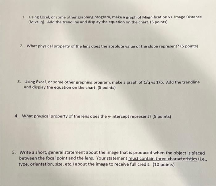 Solved Table 2: f =4.50 cm Object Height = 1,00 cm (8 | Chegg.com