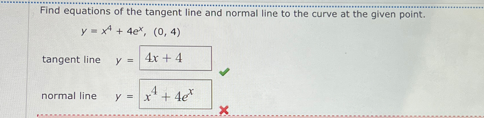 Solved Find equations of the tangent line and normal line to | Chegg.com
