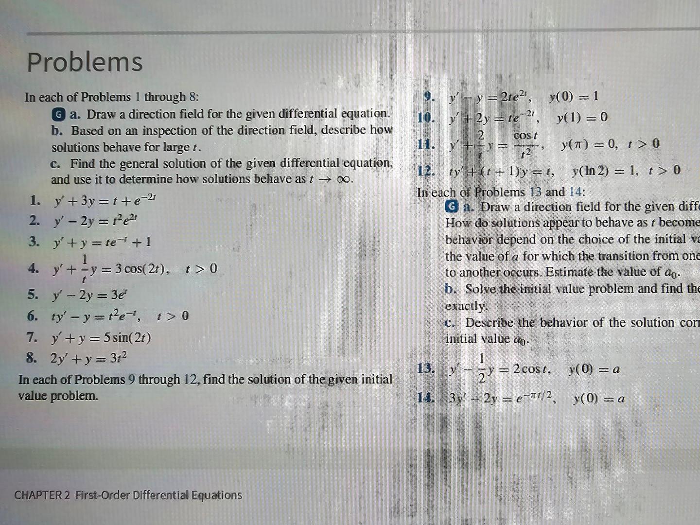 Problems In each of Problems 1 through 8: G a. Draw a | Chegg.com