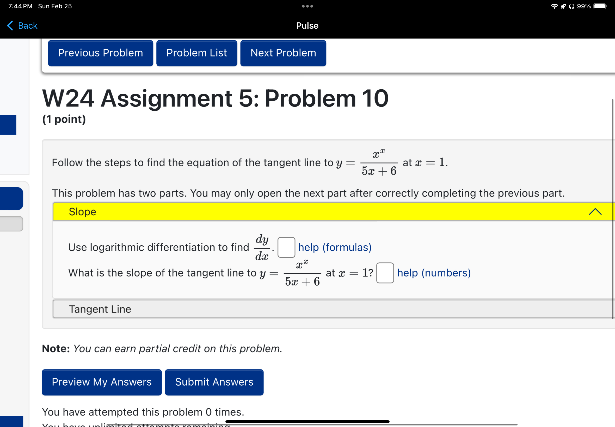 Solved BackPulseNext ProblemW24 ﻿Assignment 5: Problem 10(1 | Chegg.com