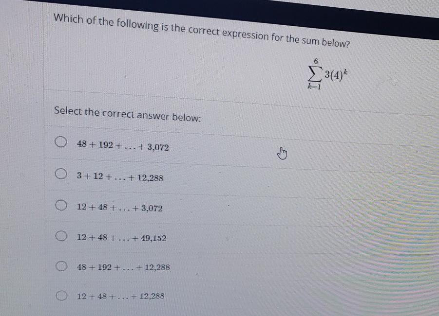 Solved Which of the following is the correct expression for | Chegg.com