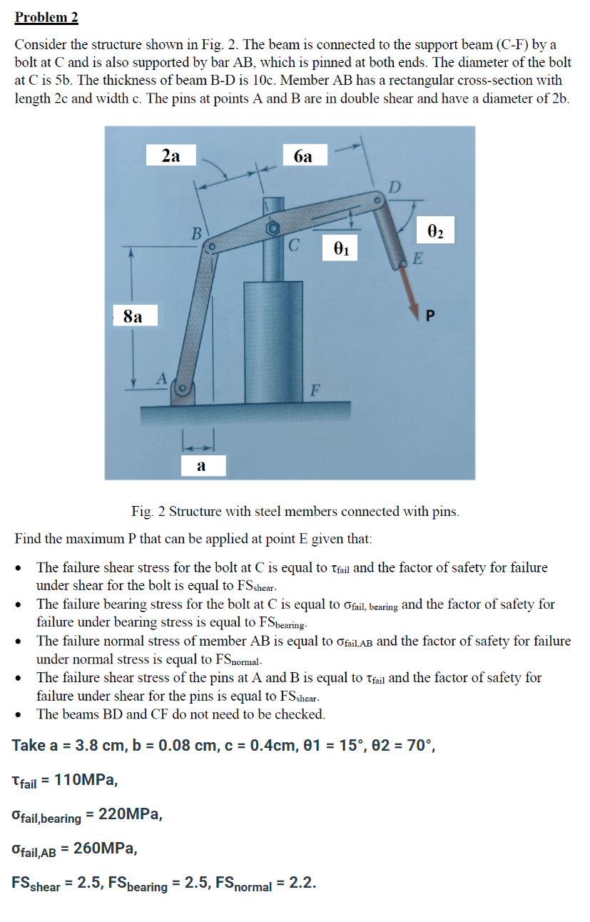 Solved Problem 2Consider the structure shown in Fig. 2. | Chegg.com Solved Problem 2Consider the structure shown in Fig. 2. | Chegg.com