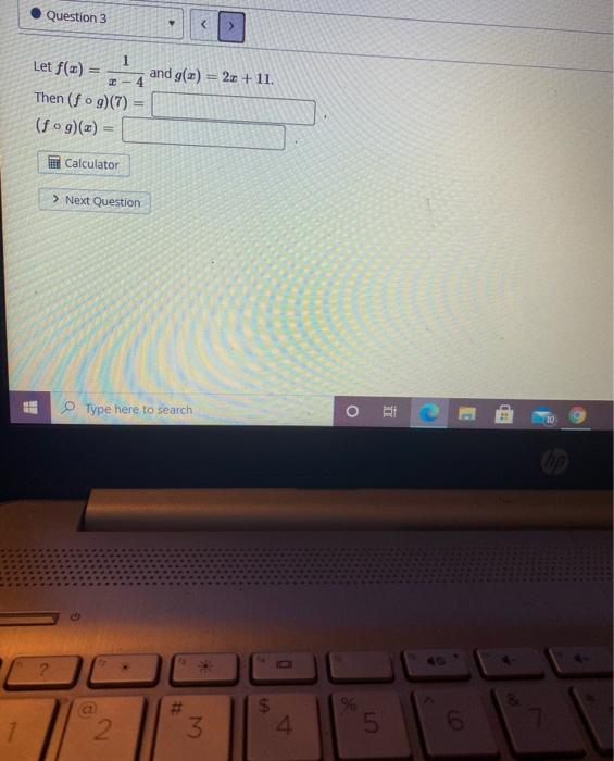 Solved Question 3 and g() = 2x +11. 2-4 1 Let f(a) Then | Chegg.com