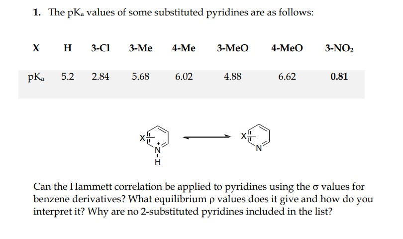 Solved 1. ﻿The \( \mathrm{pK}_{\mathrm{a}} \) ﻿values of | Chegg.com