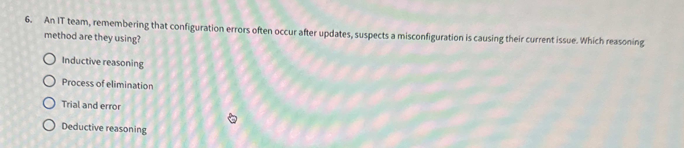 Solved An IT team, remembering that configuration errors | Chegg.com