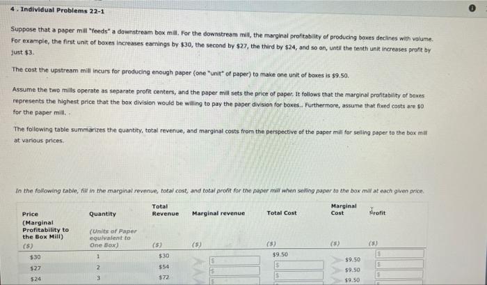 Solved 4. Individual Problems 22-1 Suppose that a paper mill | Chegg.com