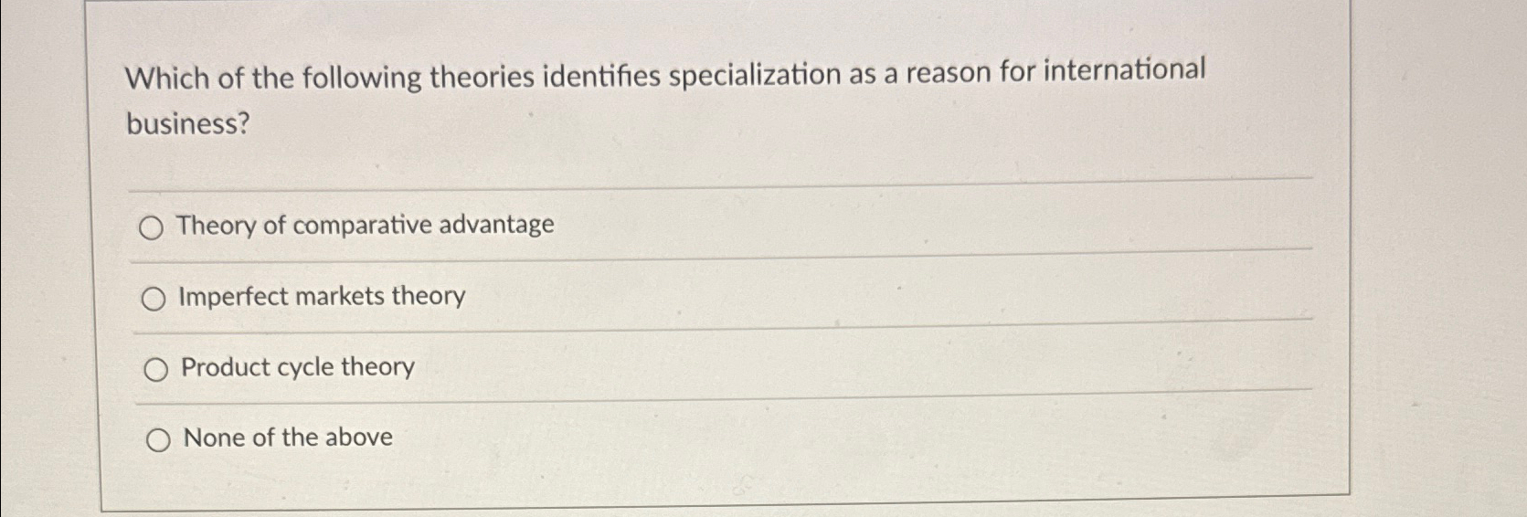Solved Which of the following theories identifies | Chegg.com