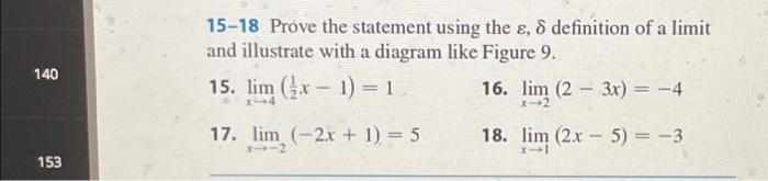 Solved 15-18 Prove the statement using the ε,δ definition of | Chegg.com Solved 15-18 Prove the statement using the ε,δ definition of | Chegg.com
