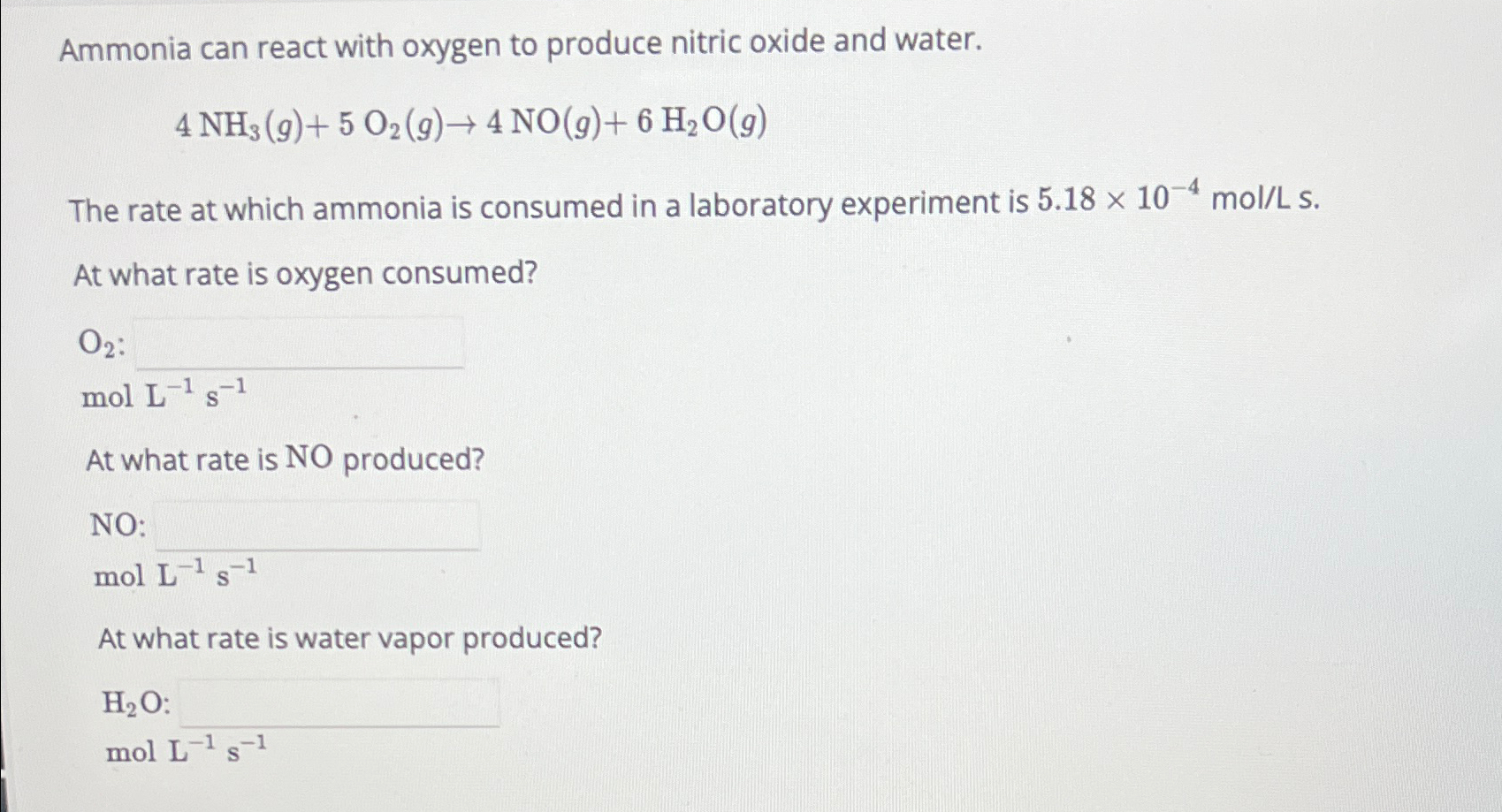 Solved Ammonia can react with oxygen to produce nitric oxide | Chegg.com