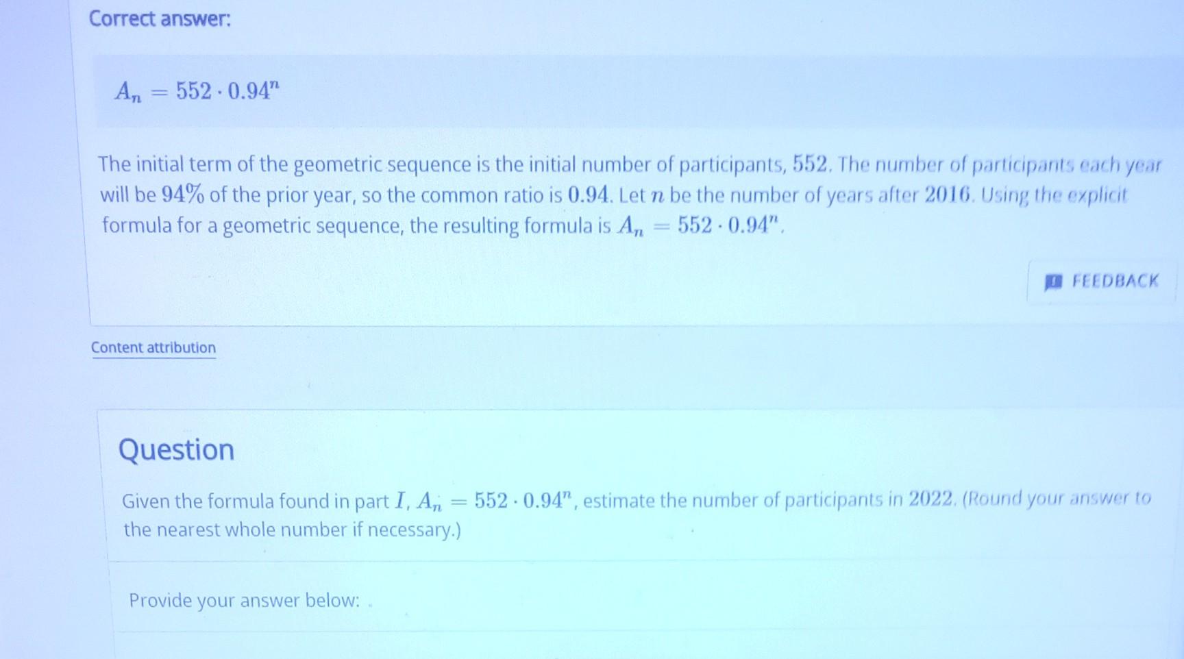Solved Question In 2016, the number of participants in a | Chegg.com