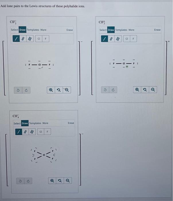Solved Add lone pairs to the Lewis structures of these | Chegg.com