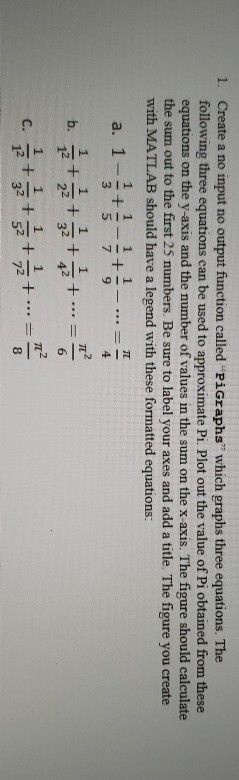 Solved 1. Create a no input no output function called | Chegg.com