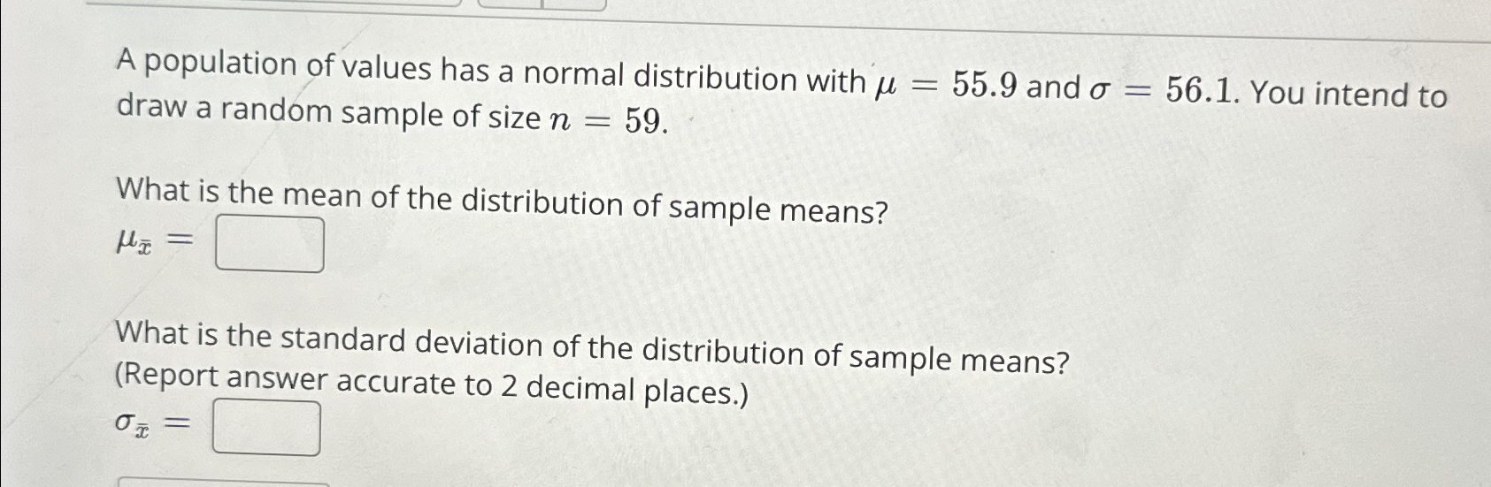 Solved A Population Of Values Has A Normal Distribution With