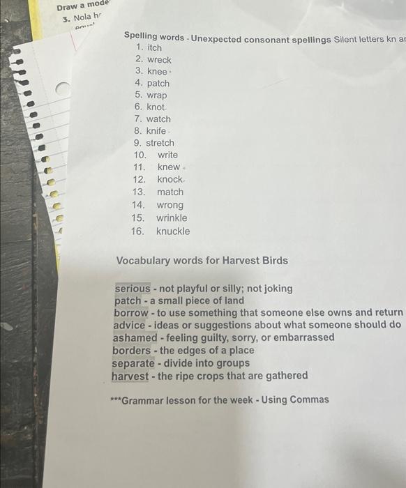 Solved Spelling words . Unexpected consonant spellings | Chegg.com