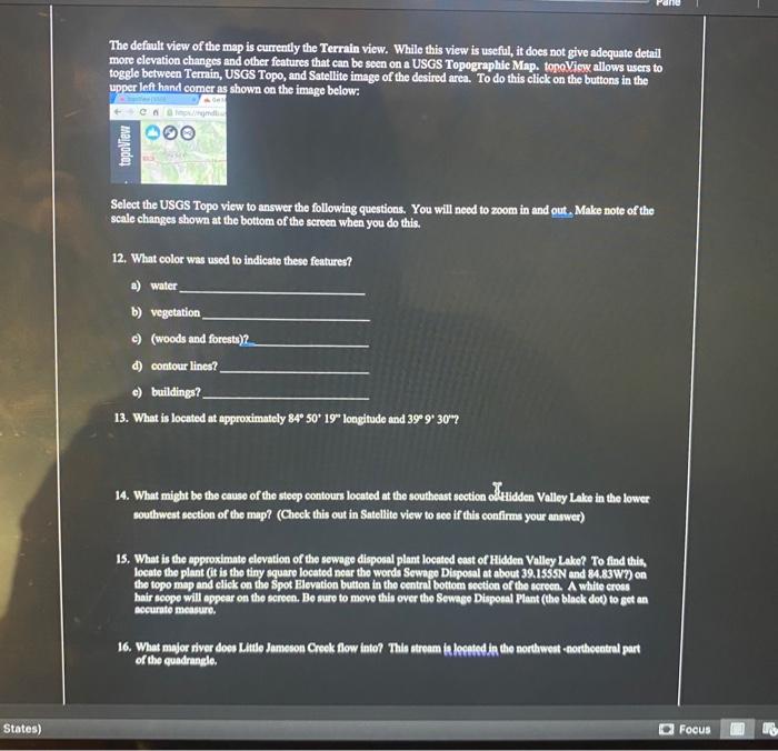 Solved \r\n\r\nThe default view of the map is currently the | Chegg.com