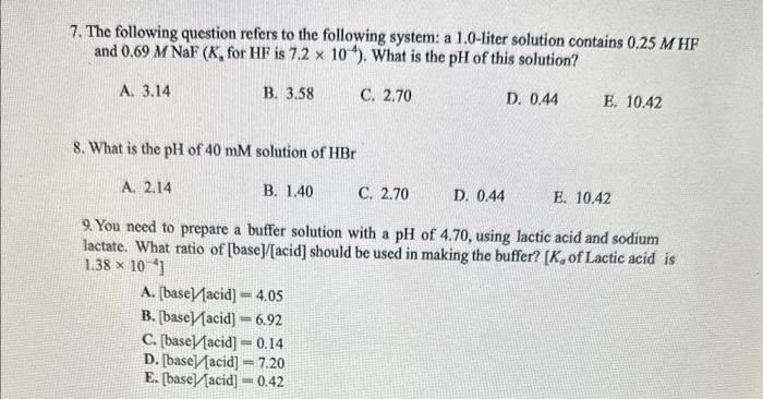 Solved 7. The following question refers to the following | Chegg.com