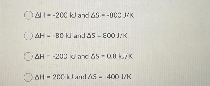 Solved Use the the following AG vs temperature graph to | Chegg.com