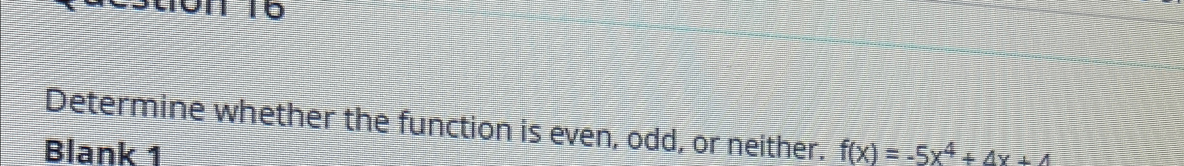 Solved Determine whether the function is even, odd, or | Chegg.com