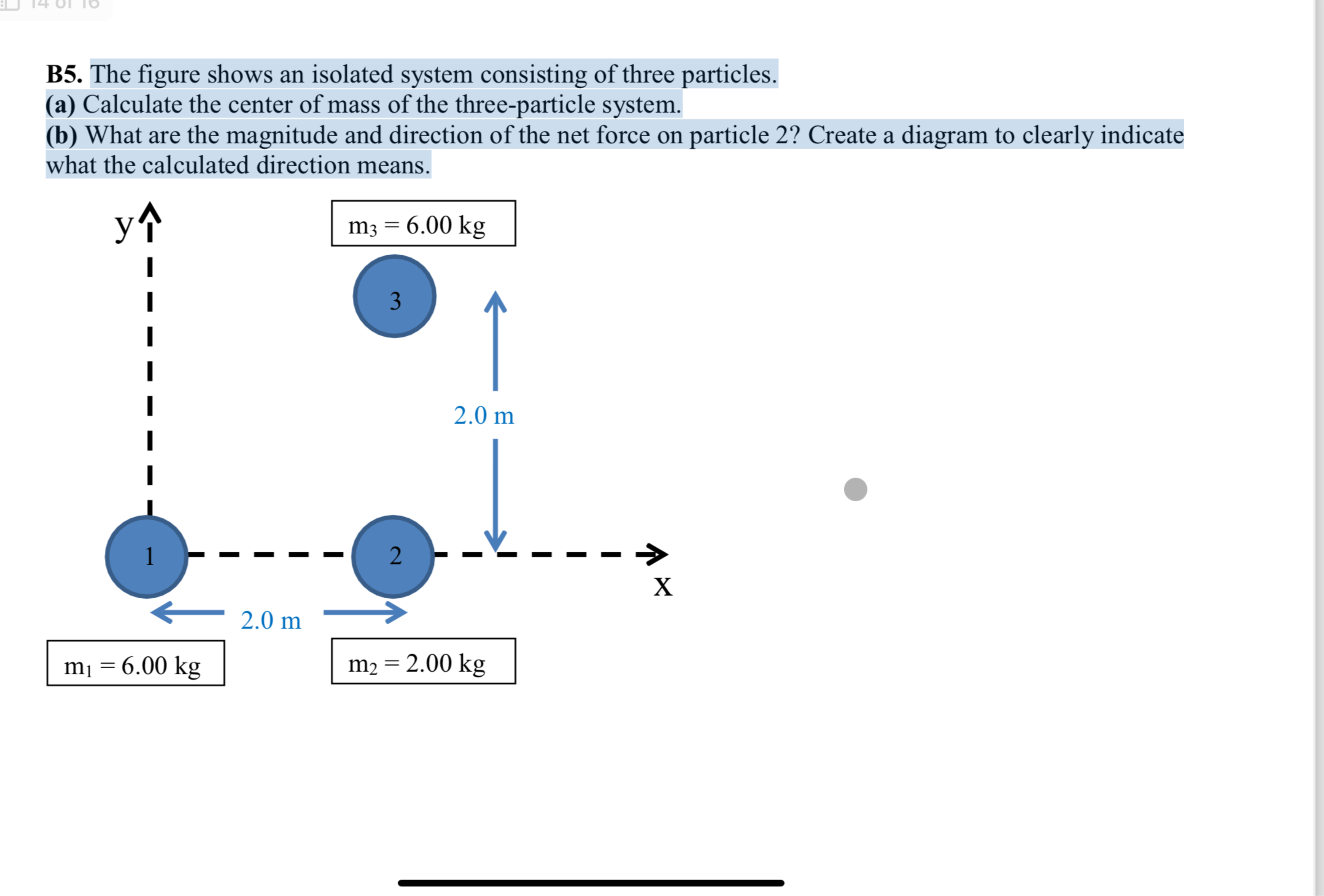 Solved B5. ﻿The figure shows an isolated system consisting | Chegg.com